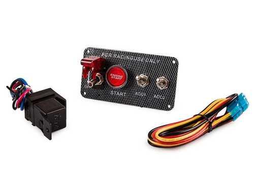 Панель зажигания с двумя тумблерами, под карбон