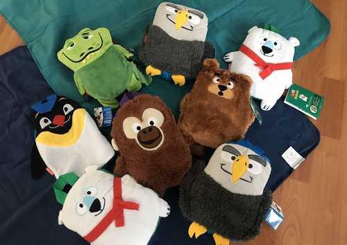 Игрушка. Маленький зверёк-сумочка плюс мягкий плед