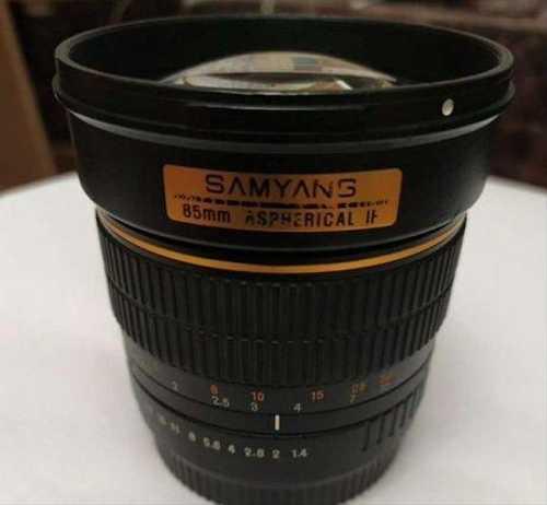 Объектив Samyang 85 mm f/1.4 Canon