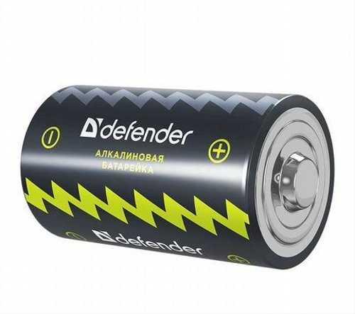 Батарейка Defender LR20-2B D, алкалиновая, 2 штуки
