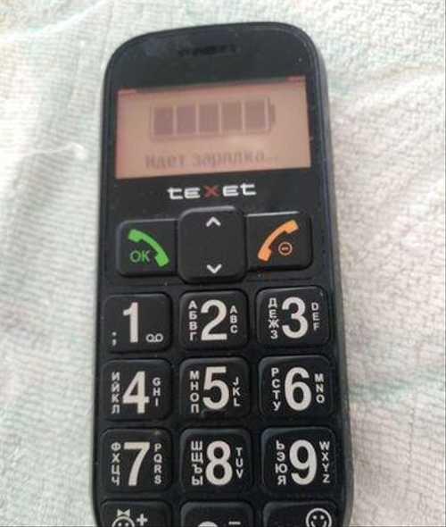 TeXet сотовый телефон с большими кнопками С батаре