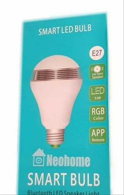 Лампа музыкальная, меняет цвет smart LED bulb