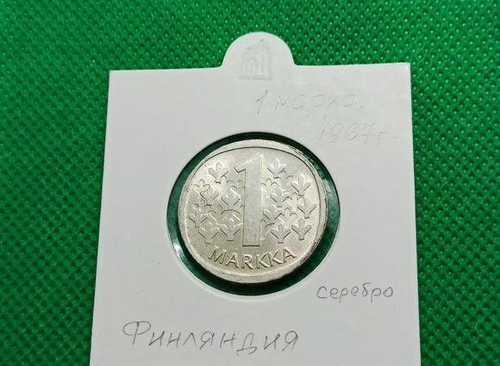1 марка, 1967. Финляндия. Серебро
