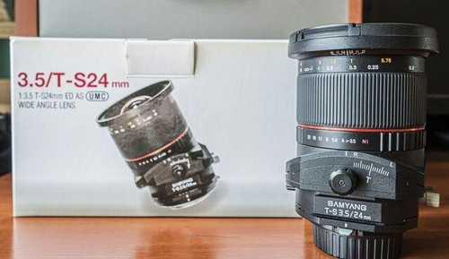 Объектив Samyang Nikon MF T-S 24 mm F/3.5 AS ED
