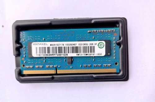 Оперативная память 2гб ddr3L Ramaxel