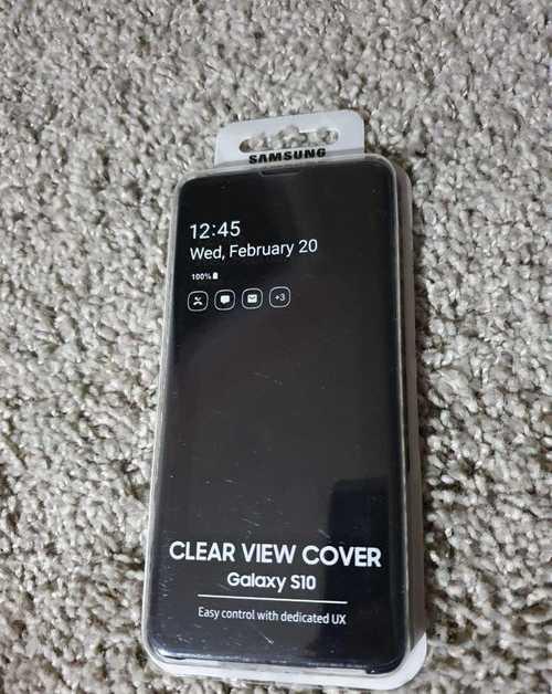 Чехол-книжка Samsung Clear View для Galaxy S10, по