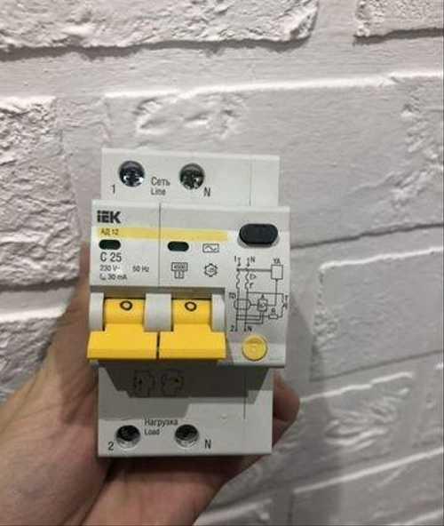 Автоматический выключатель дифф. тока С25
