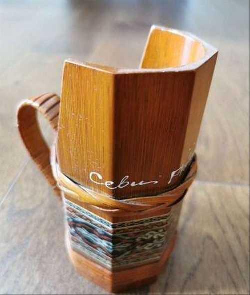 Чашка декоративная из бамбука