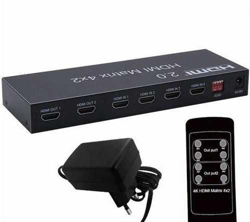 Сплиттер hdmi 4 входа - 2 выхода. splitter, switch