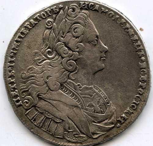 1 рубль 1727,аu,отличный,подлинный