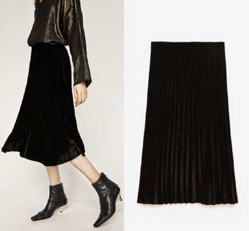 Бархатная юбка Zara