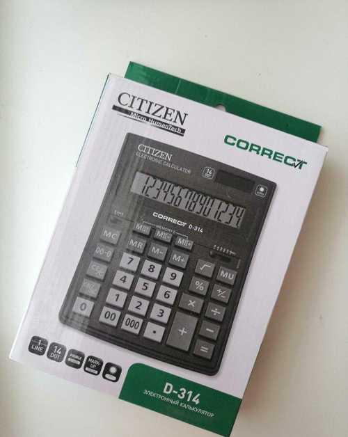 Калькулятор Citizen Correct D-314