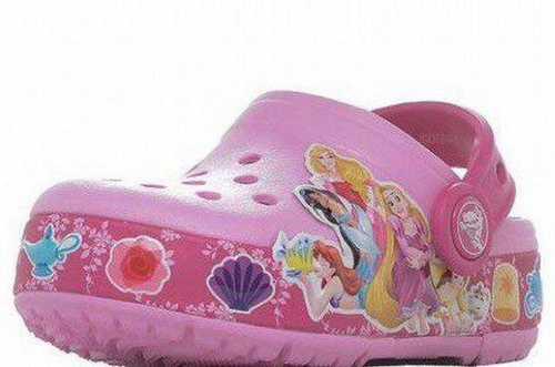 Crocs c6 сабо disney принцессы светящиеся