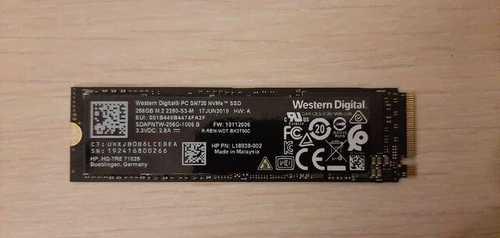 SSD M.2 накопитель WD Black SN720, 256гб
