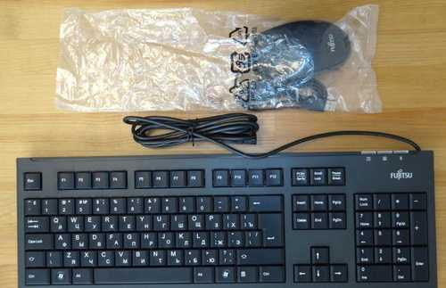 Новые проводные USB клавиатура и мышь Fujitsu