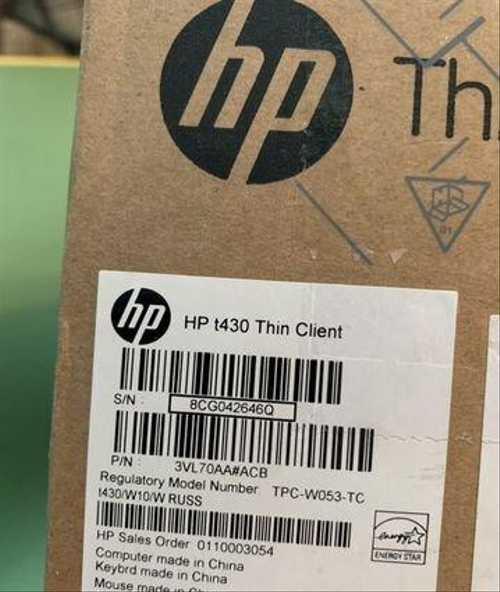 HP Thin Centre T430 (tiny-desktop, тонкий клиент)