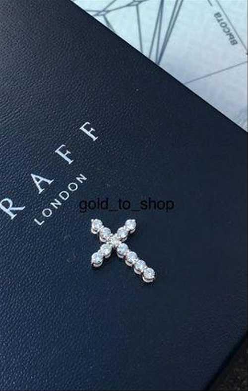 Золотой крестик Graff 0.6 ct