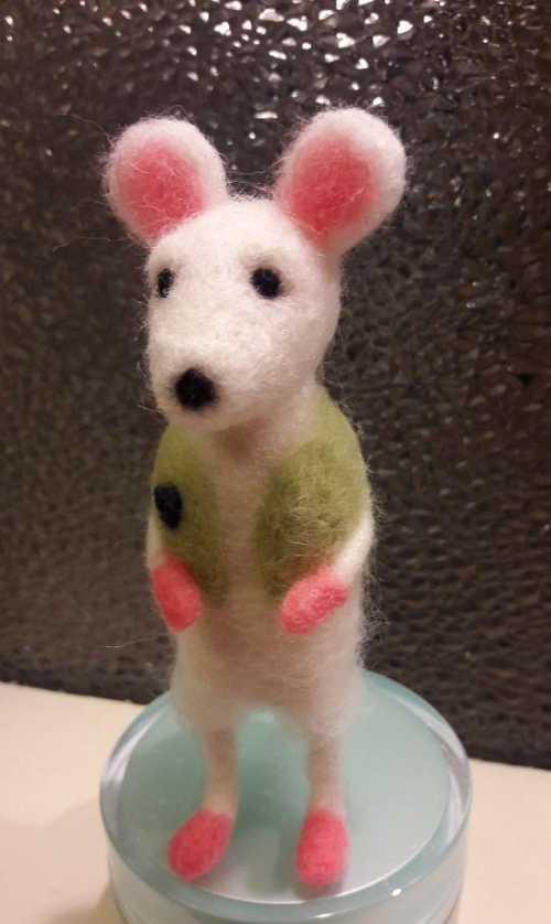 Мышонок, игрушка, сухое валяние