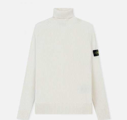 Бадлон stone island ribbed light wool roll neck
