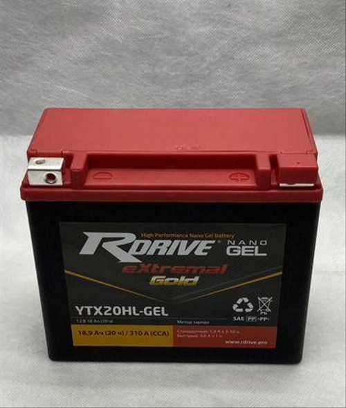 Аккумулятор RDrive YTX20HL-GEL