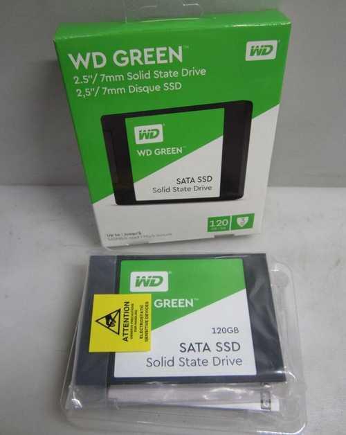 Твердотельный накопитель 120Gb WD green SSD WDS120