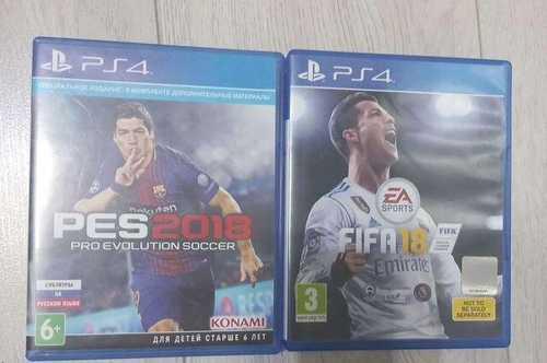 Fifa18, PES2018 игра (диск) для PS4