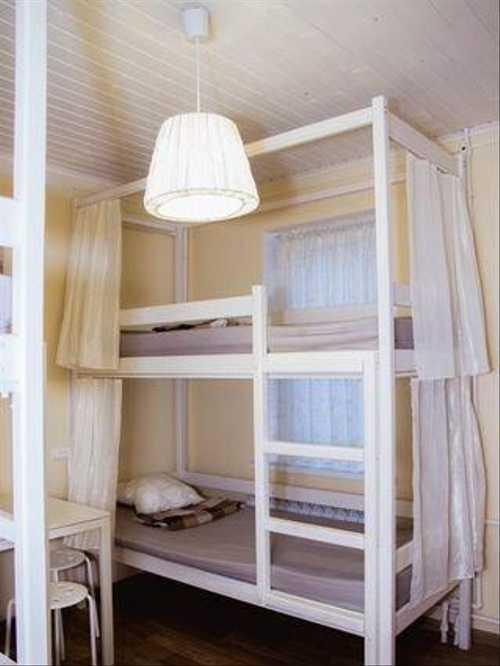 Кровать деревянная двухъярусная для взрослых