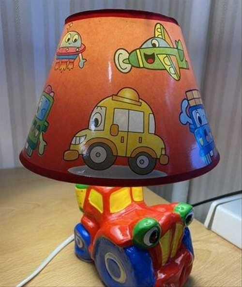 Лампа настольная детская машинка,подарок копилка