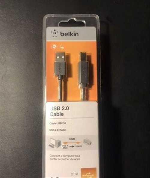 Usb кабель для принтера Belkin USB 2.0 cable