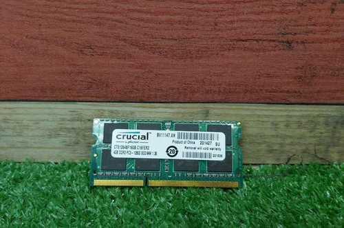 DDR3 4GB / озу sodimm Crucial CT51264BF160B
