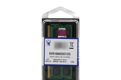 Новая SO-dimm DDR3-1066 Kingston 4 Гб(2x2Гб)
