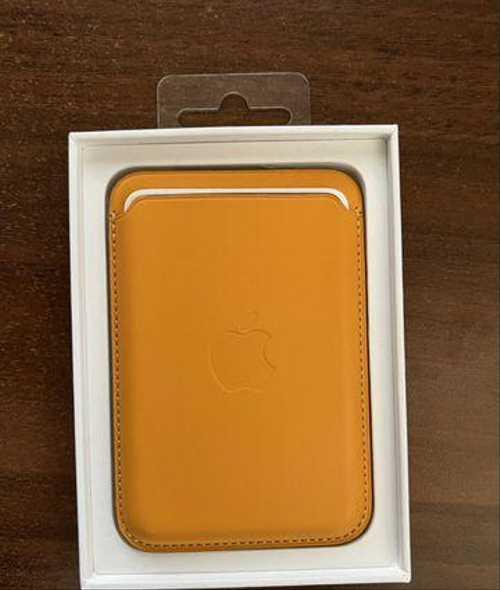 Чехол (футляр) apple Leather Wallet (золотистый)