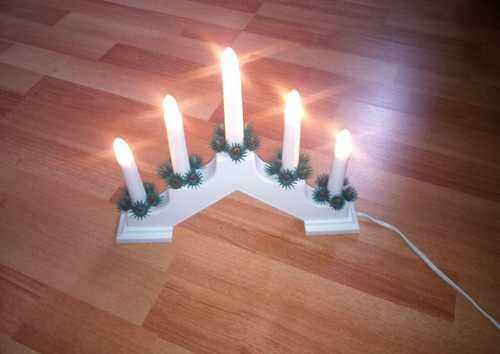 Светильник декоративный Kolmio (на 5 ламп-свечей)