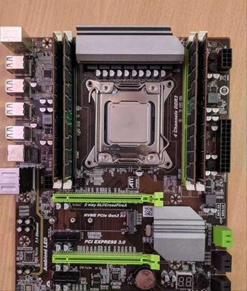 Комплект 8ядер/16потоков Intel X79, 16Гб DDR3