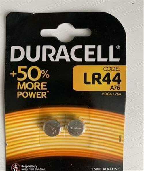 Батарейки щелочные Duracell LR44/A76/V13GA 1.5V