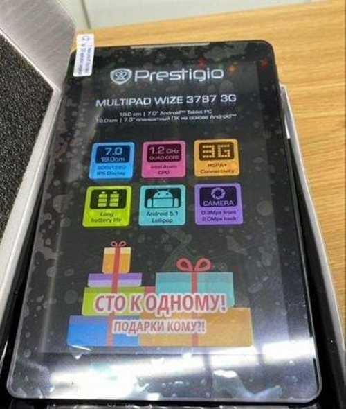 7" Планшет Prestigio MultiPad Wize 3787 16 Гб 3G