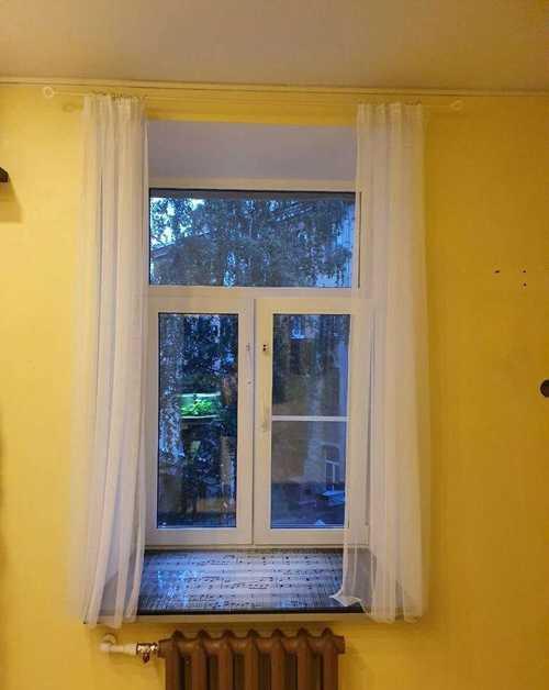 Тюль и карниз