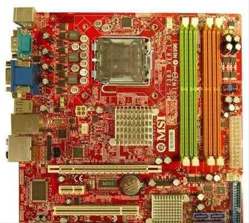 Материнская плата msi g31m2 v1 с процессором Intel