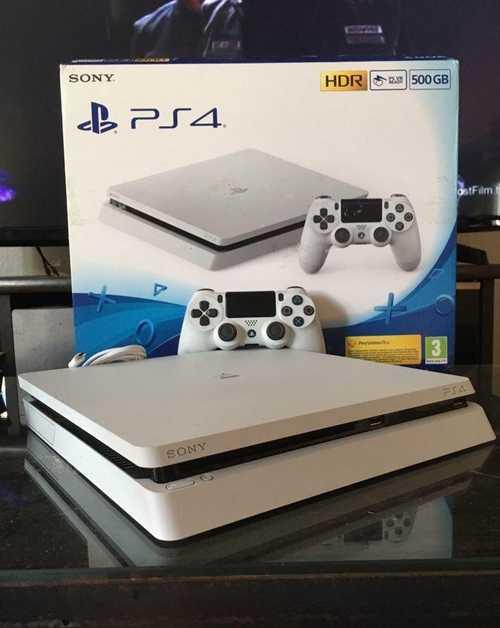 Белоснежная PS4 Slim 500gb новая