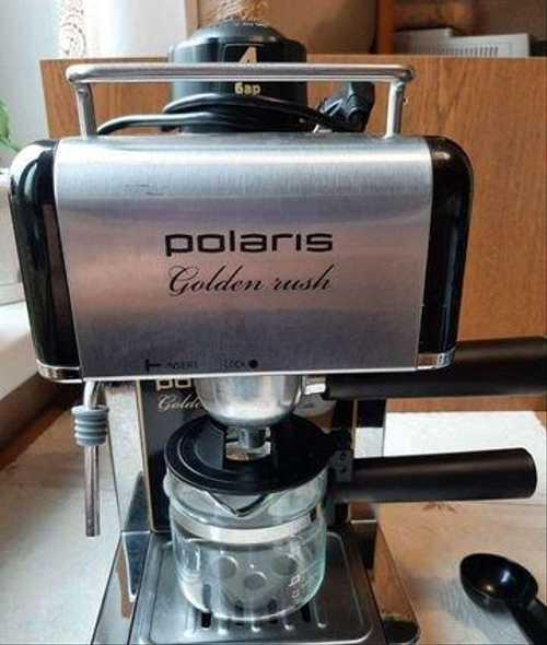 Кофеварка рожковая polaris рсм 4006А Golden rush