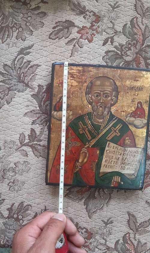 Старинный икона св. Николай чудотворца