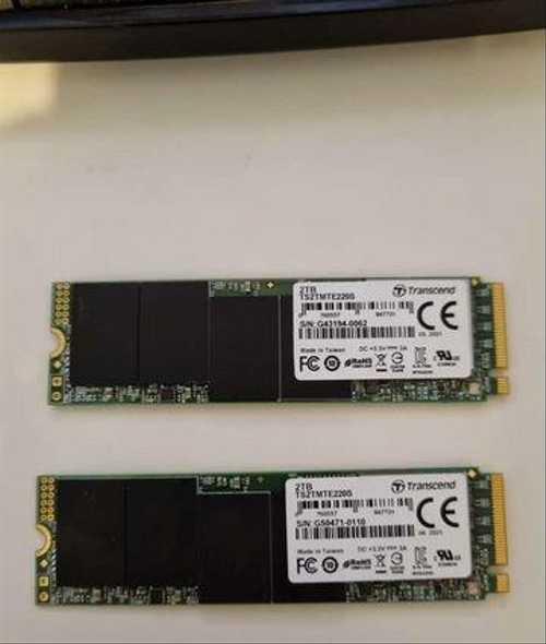 SSD Transcend 220s 2tb б/у nvme pci-ex 3.0 M2