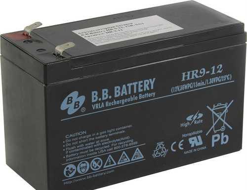 Аккумуляторы для ибп 12V 9Ah B.B. Battery HR9-12