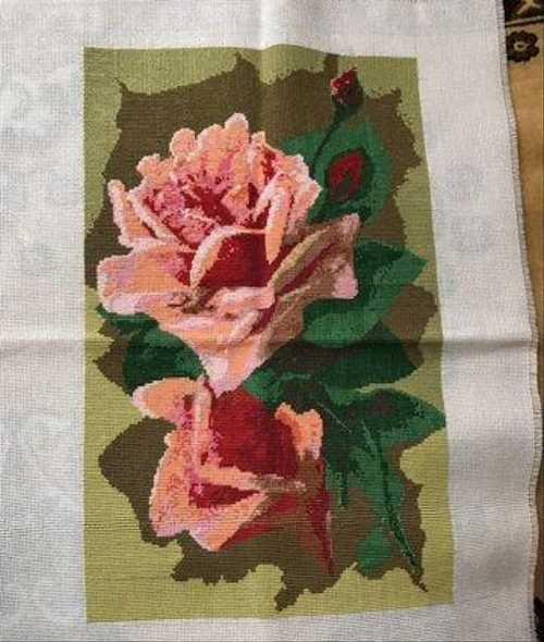 Ручная вышивка Розы