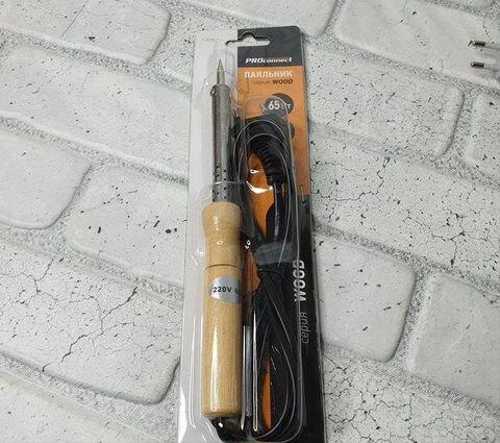 Паяльник 65Вт- 220В деревянная ручка (тонкое жало)