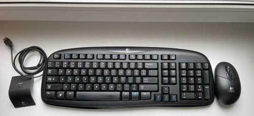 Беспроводная клавиатура и мышь Logitech EX 100