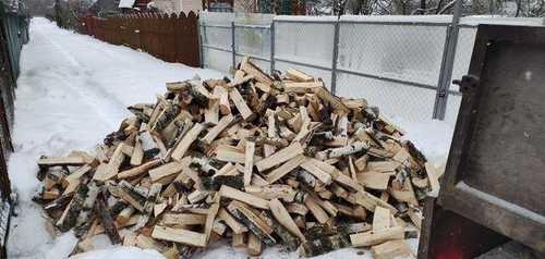 Берёза зимний раскол на дрова