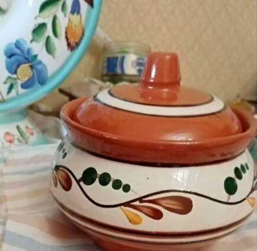 Набор глиняной посуды, советское время, в идеально
