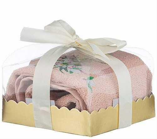 Santalino салфетка махровая 40Х40см светлая пасха,розовый,100хлопок,вышивка