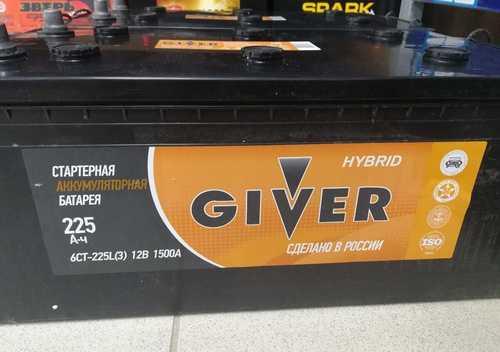 Giver аккумулятор 225. АКБ giver Hybrid 6ст - 225. Гивер гибрид 225. Аккумуляторы giver Energy 225. Giver hybrid